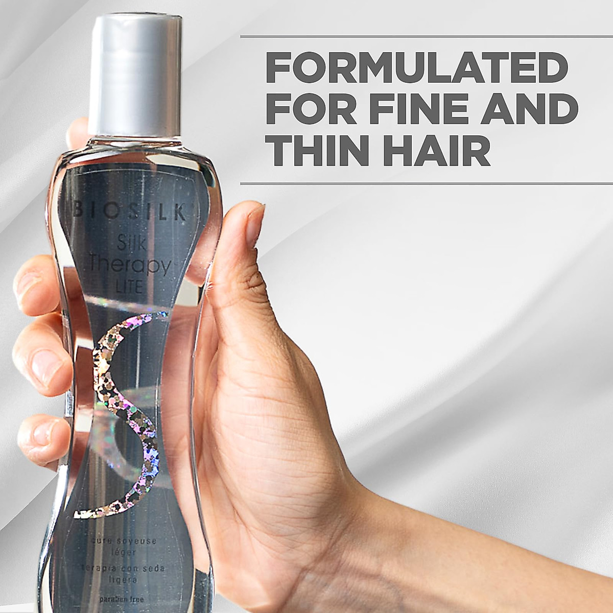 BioSilk Silk Therapy Lite, Leave-In Reconstructing Treatment To Smooth Fine & Thin Hair, Sulfate, Paraben & Cruelty-Free, 5.64 Oz