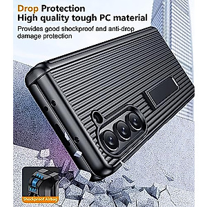 SPIDERCASE Designed for Samsung Galaxy Z Fold 5 Case,Built-in [Screen Protector] [Hinge Protection] [Kickstand] Full Body Heavy Duty Rugged Shockproof Case for Galaxy Z Fold 5 - Black