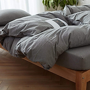 FACE TWO FACE Bedding Duvet Cover Set 3 Pieces 100% Cover Linen Like Textured Breathable Durable Soft Comfy