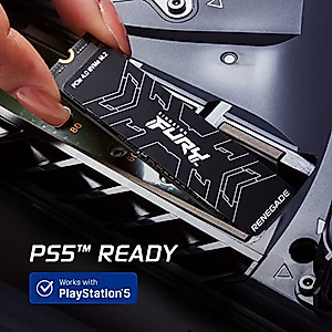 Kingston FURY Renegade 1TB PCIe Gen 4.0 NVMe M.2 Internal Gaming SSD | Up to 7300 MB/s | Graphene Heat Spreader | 3D TLC NAND | Works with PS5 | SFYRS/1000G, Solid State Drive