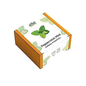 Peppermint Mint | 4 Pack | Rise Gardens Seed Pods for Hydroponic Growing System, 60+ Seed Pods to Choose from to Grow Fresh Herbs, Greens, and Vegetables at Home