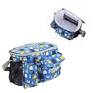 Kisangel Stroller Cartoon Pattern Mummy Infants Owl Holders Storage Attachments Straps Ster Nursery Universal Bag Newborns Diaper Organizer Caddy Baby Nappy Cradle Container Pouch