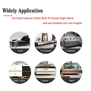 M MIMHOOY 4 Inch Furniture Legs, Set of 4 Metal Furniture Legs Modern Triangle Feet Luxury Gold for Sofa Cabinet Cupboard Couch Chair Ottoman