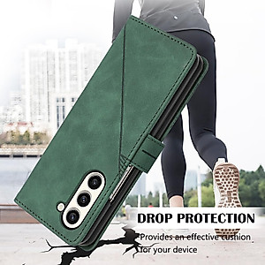 Aikukiki Case for Galaxy Z Fold 5,3D Leather Flip Folio Wallet Cover Magnetic Durable and Slim with Card Holder+Shoulder Layer Strap Phone Case for Samsung Galaxy Z Fold 5 5G,2023 (Purple)