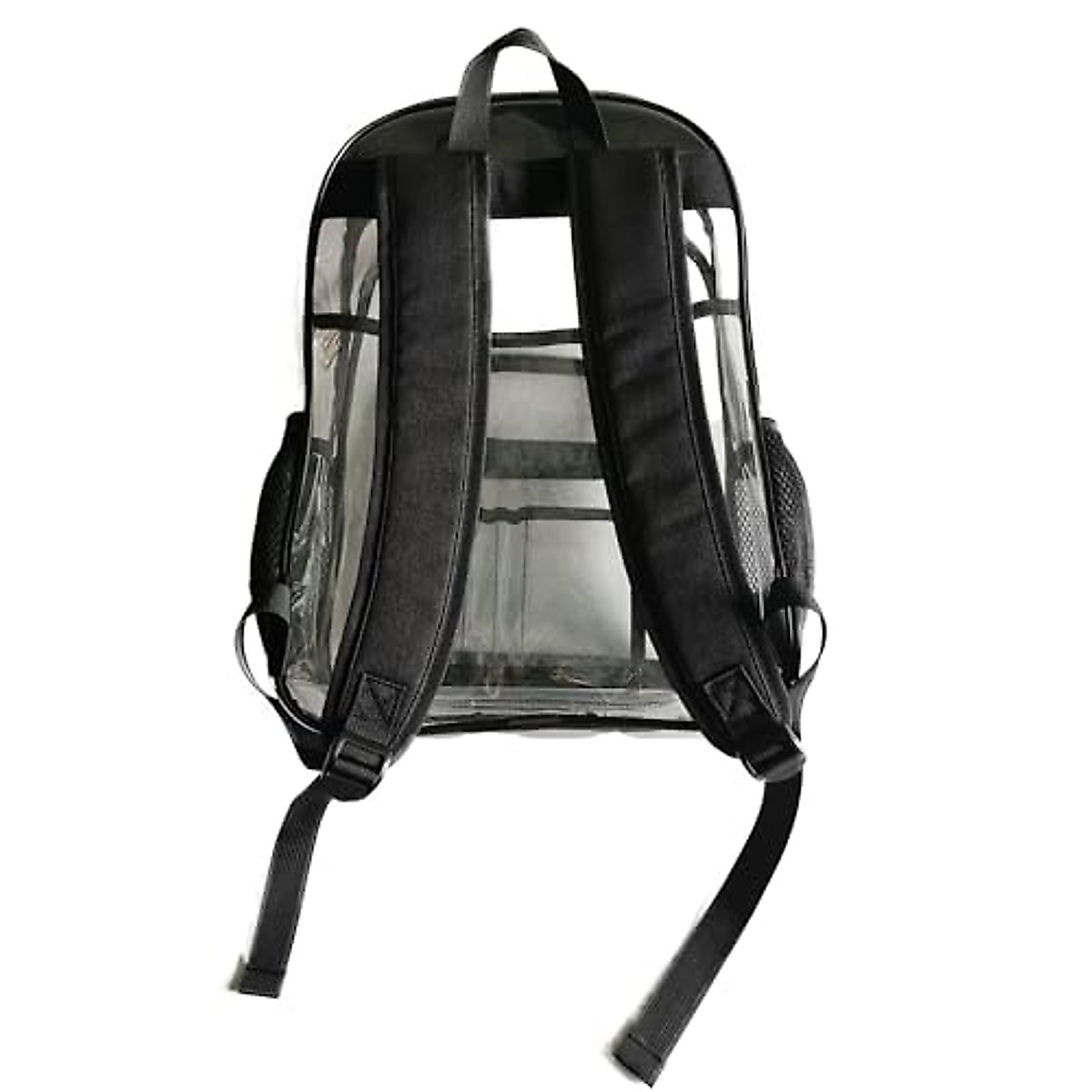 FENZA Clear School Bagpack Stadium Approved Waterproof for Concert Work Sport Event Heavy Duty PVC Transparent, Reinforced Straps & Front Accessory Pocket - Perfect for Security, & Sporting Events