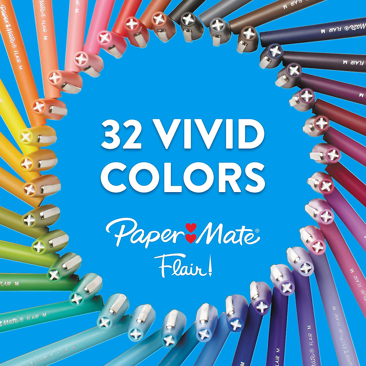 Paper Mate® Felt Tip Pens | Flair® Marker Pens, Medium Point, Assorted, 24 Count