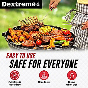 Dextreme Fire Starter Pack of 144/48 Natural Fire Starters Cubes for Wood Stoves, Campfires, BBQ, Grill Pit, Fireplace, Charcoal, Smokers and Camping - Easy to Ignite and Non Toxic… (48 Squares)