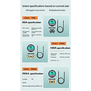AiLi Voltmeter Ammeter Voltage Current Meter Voltmeter Ammeter 100V 350A Caravan RV Motorhome 999 AH
