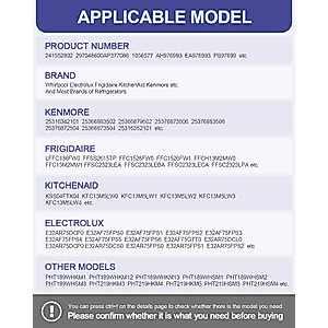 Premium 297048600 241552802 Refrigerator Light Bulb Replacement for T8 40W Freezer Fridge Light Bulb Compatible with Whirlpool KitchenAid Electrolx Kenmore Frigidaire -10 Years Warranty 2PCS