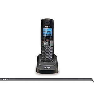 VTech DS6151-11 DECT 6.0 2-Line Expandable Cordless Phone + (2) DS6101-11 Accessory Handset, Black