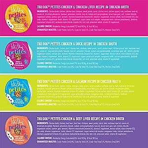 Tiki Dog Aloha Petites Wet Dog Food, Variety Pack 3 oz. Cups 10 Count