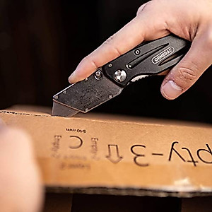 General Tools Folding Utility Lock Back Knife #WS-1204, Black