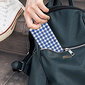 Blue Gingham Plaid Pocket Pack, Plaid Facial Tissue, 8 Pack