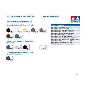 Tamiya Models Panzerkampfwagen II Ausf.A/B/C Model Kit (1/35 Scale)