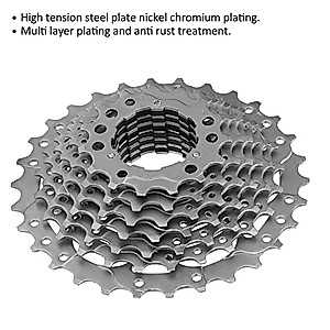 Road Bike Freewheel, Weight Reduction Cassette Freewheel Runs Smoothly Concave and Convex Tooth High Accuracy Tooth Ratio Anti Rust Treatment for Cycling