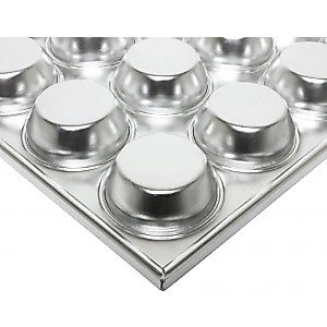 TrueCraftware 24 Cup Aluminum Muffin Pan 3-1/2 oz each cup- Cupcake Baking Pan Bakeware Cupcake Pan Great for Making Muffin Cakes Tart Bread Shortcakes Brownies for Home and Kitchen