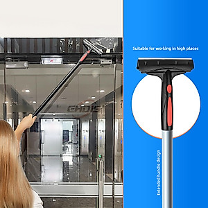 EHDIS Razor Blade Scraper, 6" Scraper Adhesive Remover Tool with 10 Double-Edge Blades for Cleaning Paint, Caulk, Adhesive, Label, Decal, Sticker from Window, Glass, Tile, Floor, Stove Top