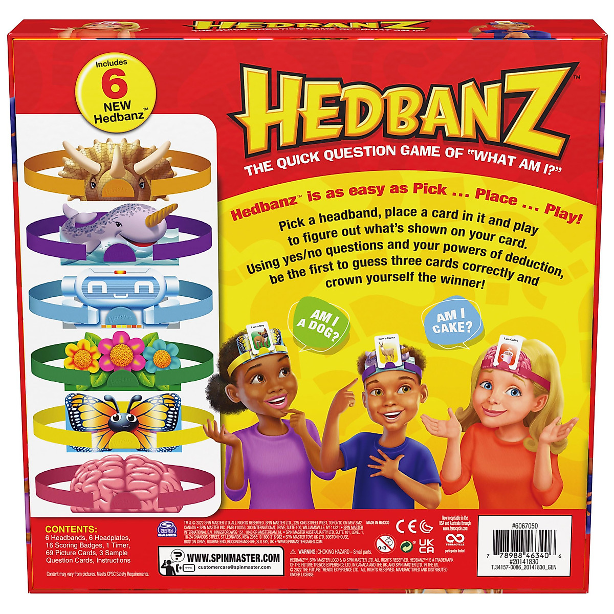 Hedbanz 2023 Edition Cards Picture Guessing Board Game- Family Games, Games for Family Game Night, Kids Games, Card Games for Families & Kids Ages 6 and Up