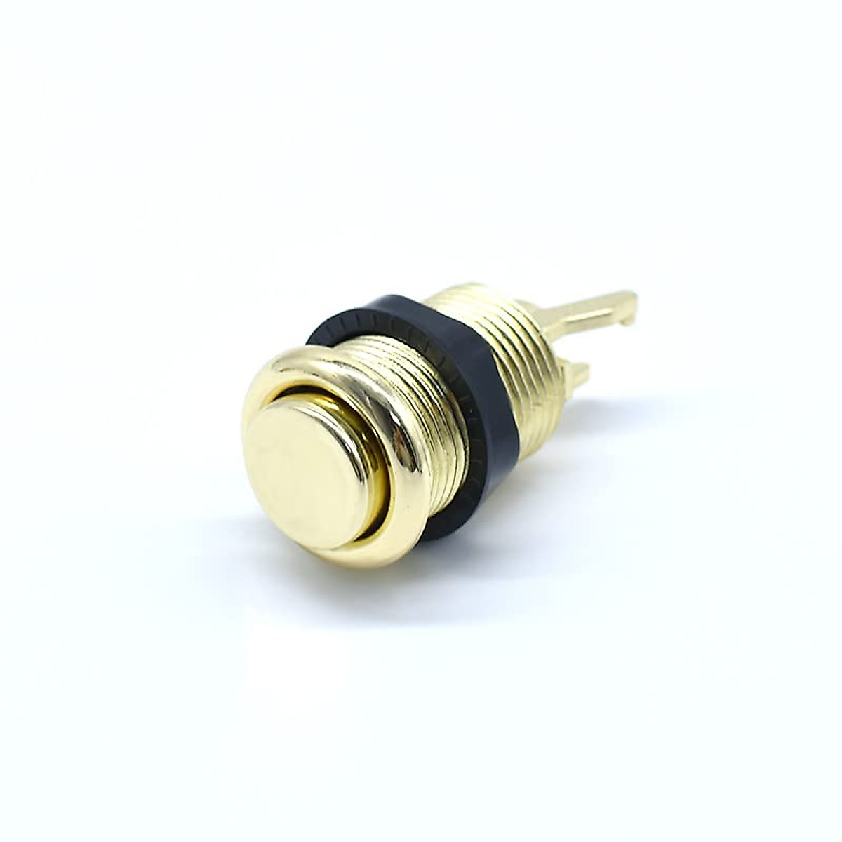 Arcity 6 Pcs Arcade Push Buttons Chrome Plating American Type Standard Golden with Microswitch Jamma MAME DIY Game Machine Console Cabinet Parts New