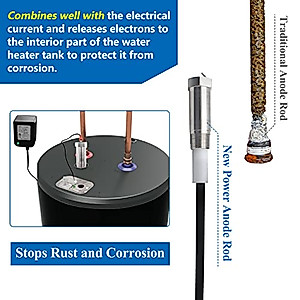 Anode Rod for 40-89 Gallon Tank Water Heater with Power Supply