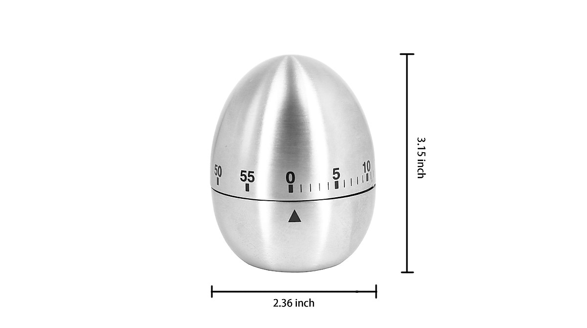 U/S Egg Kitchen Timer Cute Manual,Stainless Steel Metal Mechanical ...