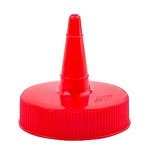 Tablecraft Squeeze Bottle Top, Red, 12/CT (100TK)