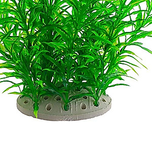 Aquarium Plastic Plants Large, Artificial Plastic Long Fish Tank Plants Decoration Ornaments Safe for All Fish 21 Inches Tall (J07 Green)