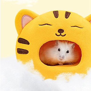 Rat Hamster Warm Bed House Cushion Hamster Bed Hamster Accessories Hamster Hideout Hamster Cotton Nest Winter Warm Mushroom House Small Pet Golden Bear Honey Bag Gliding Supplies Plush