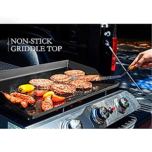 Royal Gourmet PD1300 Portable 3-Burner Propane Gas Grill Griddle,Black