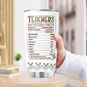 HUBUPU Teacher Gifts, Teacher Plant Seeds, Tumblers For Women Teachers Gift Steel Pack Music Appreciation Stainless Cups Coffee, Tumbler 20 Oz With Lid And Straw