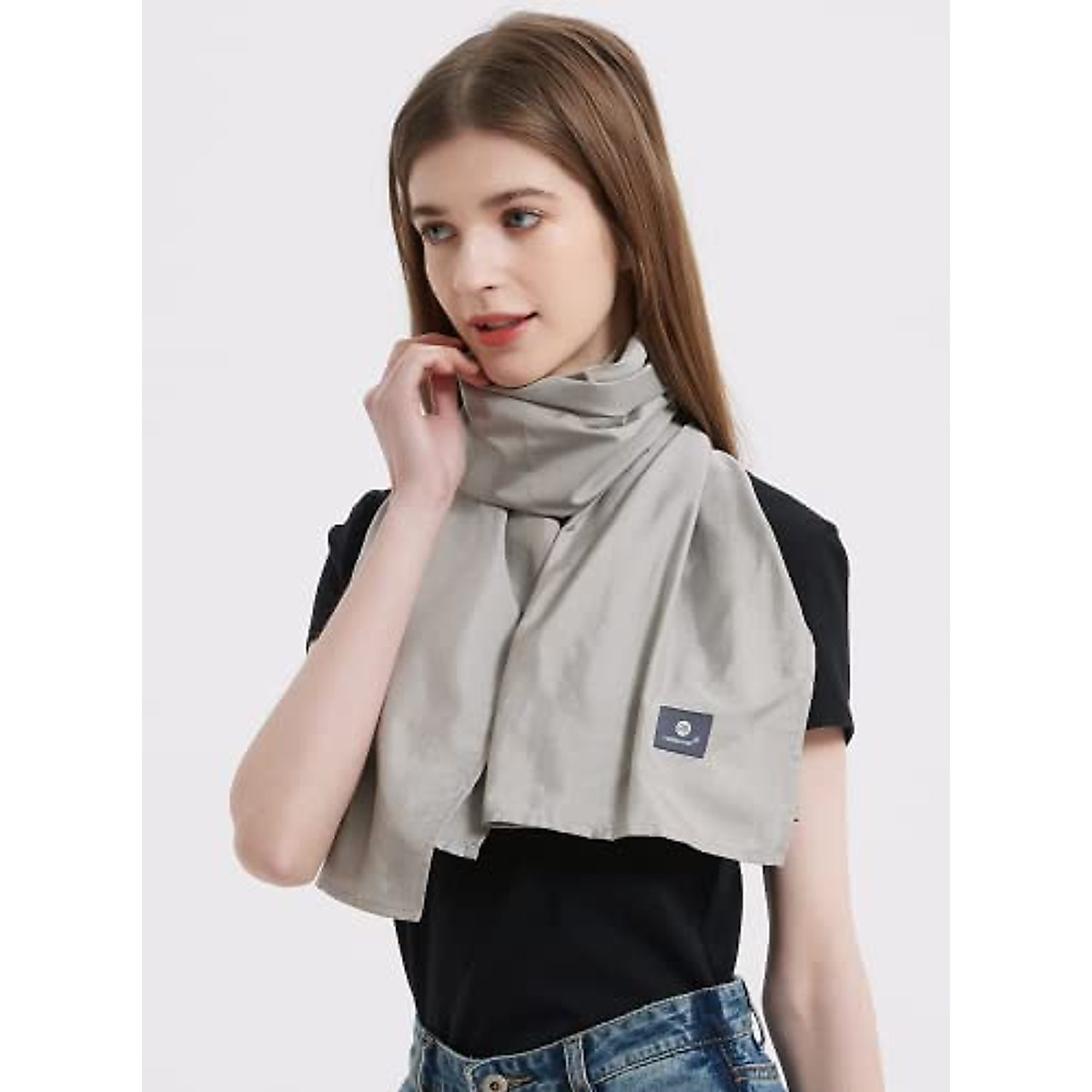 Radia Smart® EMF Protection Scarf, Silver Fiber Fabric, RF Blocker Radiation Protection, 5G, WiFi, Cellular, Bluetooth. High Shielding Efficiency. Multiple Ways To Wear.