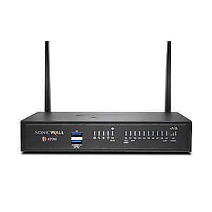 SonicWall TZ470 Wireless AC Network Security Appliance (02-SSC-2831) Bundled with a SonicWall 1 Year 24x7 Support for TZ470W (02-SSC-6451)