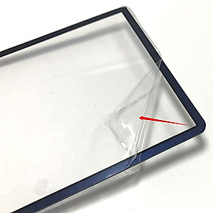 Replacement Glass Top Upper Screen Frame Lens Cover LCD Screen Protector With Adhesive For New 3DS XL LL 2015 Console Grey