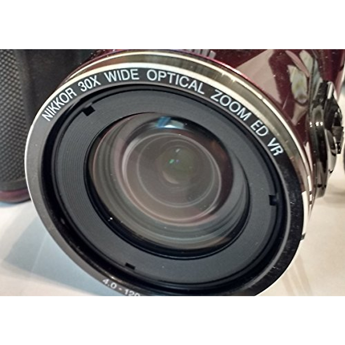 Nikon COOLPIX L820 16 MP 30x Zoom Digital Camera - Plum Factory Refurbished