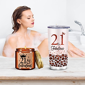 21st Birthday Gifts for Her, Unique Birthday Gift Basket for Girlfriends, Daughter, Friend, Sister, Coworker or Partner Turning 21 Years Old, Fabulous Funny 21st Bday Gifts