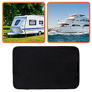 RV Door Window Shade - Foldable Velcro RV Blackout Window Cover RV UV Window Coverings RV Curtains Camper Accessories for Travel Trailers 16 X 25 Inch