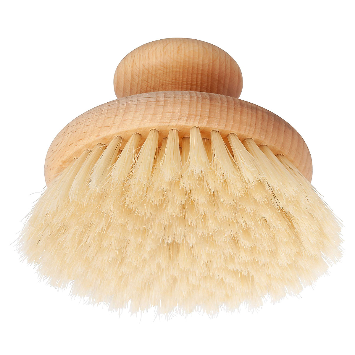 Redecker Natural Pig Bristle Massage Brush with Oiled Beechwood Knob, 3-7/8-Inches