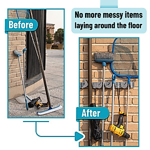 Mr. Pen Aluminum Storage Rack with 4 Hooks, Lightweight and Durable