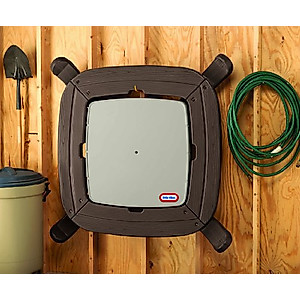 Little Tikes Fold 'n Store Picnic Table with Market Umbrella, Brown (632433M)