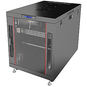 Sysracks 12U 35inch Deep Server Rack Cabinet It Enclosure Premium Series Data It Locking Under Desk Network Rack with Wheels PDU and Other Accessories