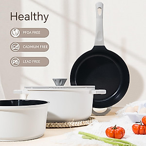 Procooking Sauce Pan with Lid, 2 QT Small Saucepan Milk Pot Nonstick, 2 Quart Soup Pot for Cook, Versatile for Induction and Gas Cooktops