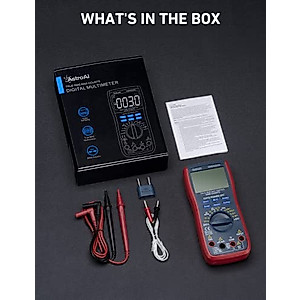 AstroAI Digital Multimeter and Analyzer TRMS 6000 Counts Volt Meter Ohmmeter Auto-Ranging Tester; Accurately Measures Voltage Current Resistance Diodes Continuity Duty-Cycle Capacitance Temperature