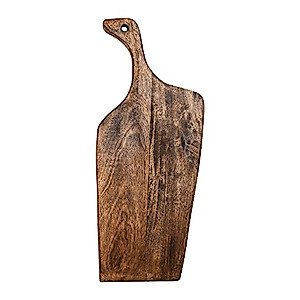 Main + Mesa Modern Mango Wood Cutting Board with Handle, Espresso Finish