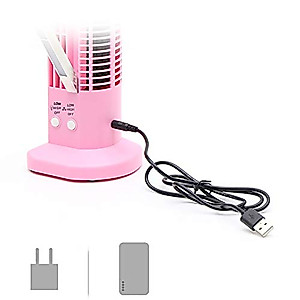Clothing 2 in 1 Portable Electric Oscillating Tower Fan with Led Light, Leafless Cooling Fan Perfect for Office Dorm Nightstand(White) RR613