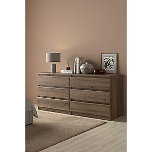 Tvilum Scottsdale 6 Drawer Double Dresser, Truffle