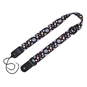 Q QINGGE Ukulele Strap Well made strap for Ukulele and kids' guitars (black)