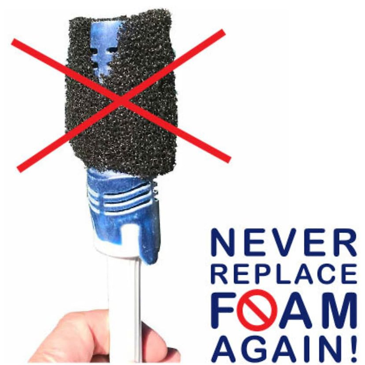 SWASHER No Spray - Pool Cleaner Tail Scrubber for Polaris/Pentair Pool Vac - Replaces Sweep Hose Foam End with Durable Rotating Flexible Sweeper to Improve Pool Cleaning and Reduce Maintenance Cost