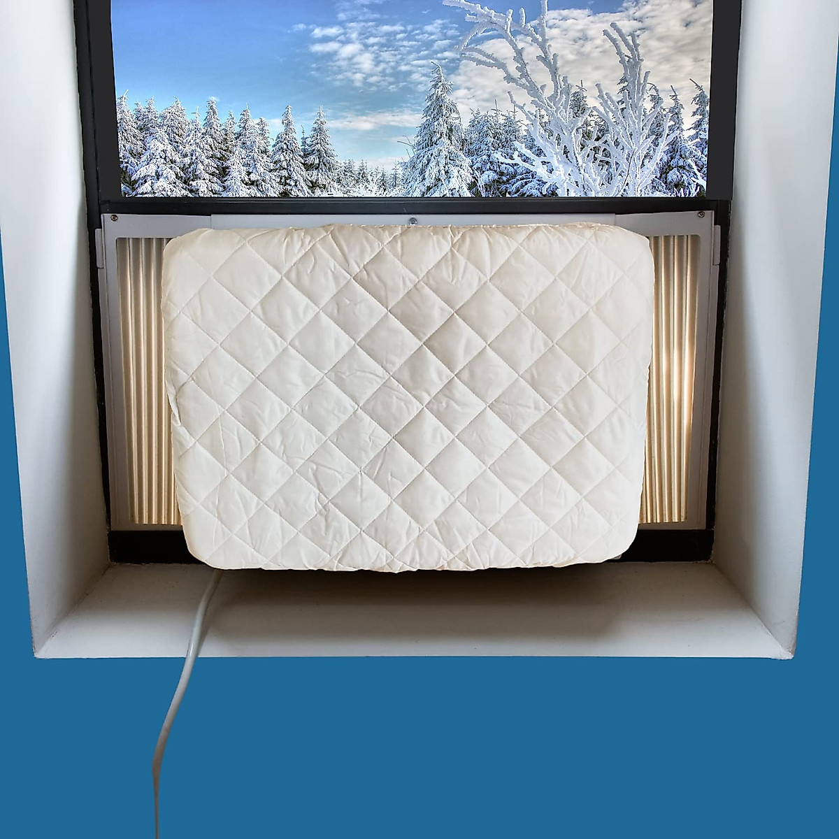 Evelots Air Conditioner Cover-A/C-Window-Indoor-Elastic-Double Insulation-No Air