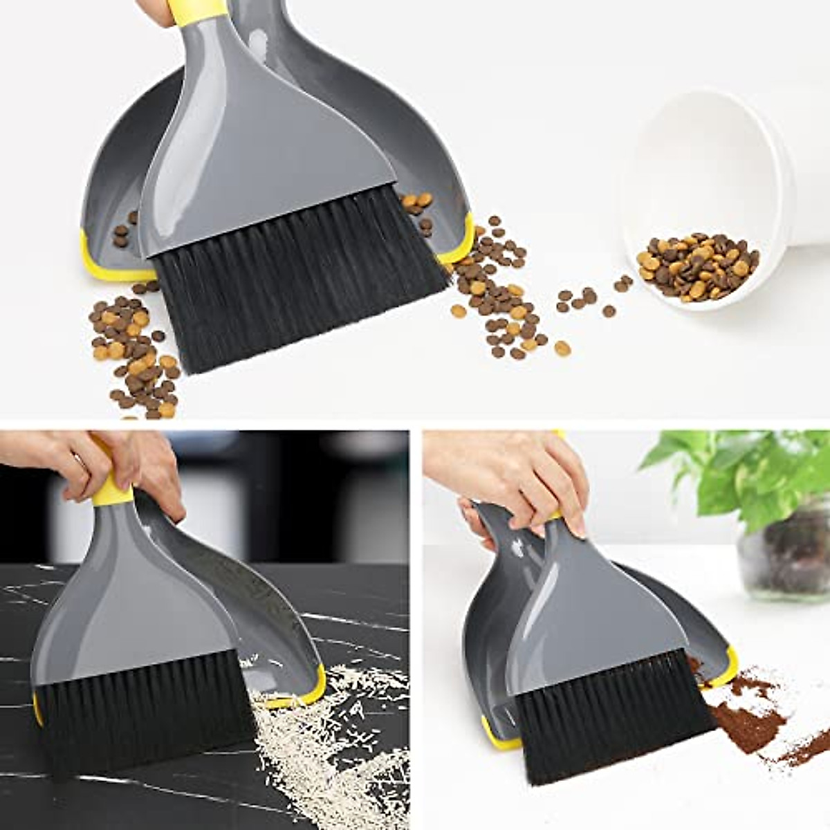 Small Broom and Dustpan Set,Mini Handheld Dust pan with Cleaning Brush Combo for Home,Desktop,Sofa,Kitchen,Keyboard,Sweeping