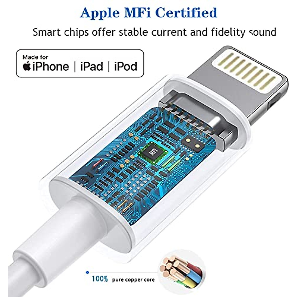 Wahbite Lightning to 3.5mm Audio Cable Compatible with iPhone 13/12/11/XR/XS/X/8/7/6 Plus/SE 2, iPad